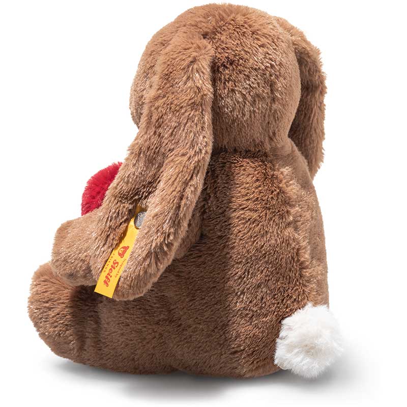 Steiff Hoppie Brown Love Rabbit | plushpaws.co.uk