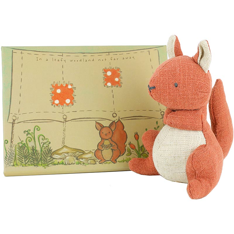 Nutshell Toys Tinker the Squirrel in Tent Gift Box | plushpaws.co.uk