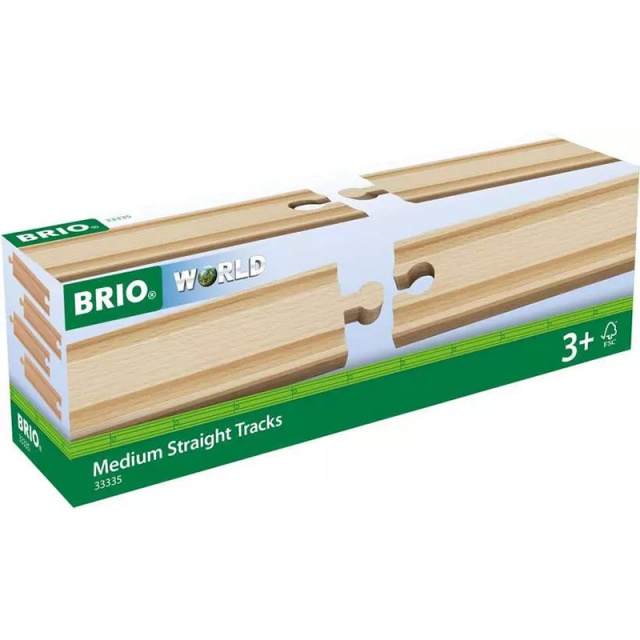 BRIO Medium Straight Tracks | plushpaws.co.uk