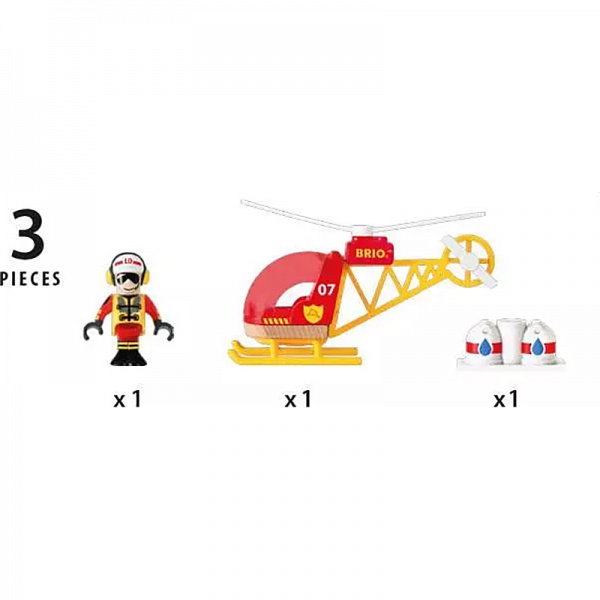BRIO Firefighter Helicopter | plushpaws.co.uk