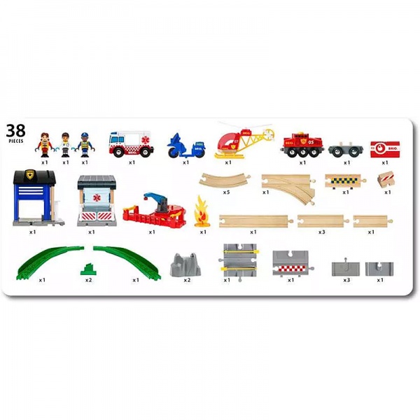 BRIO Rescue Team Train Set | plushpaws.co.uk