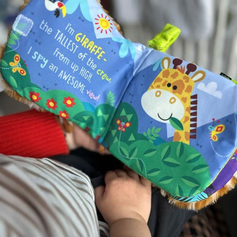 ZSL London Zoo Crew Giggles Giraffe Hand Puppet Book | plushpaws.co.uk