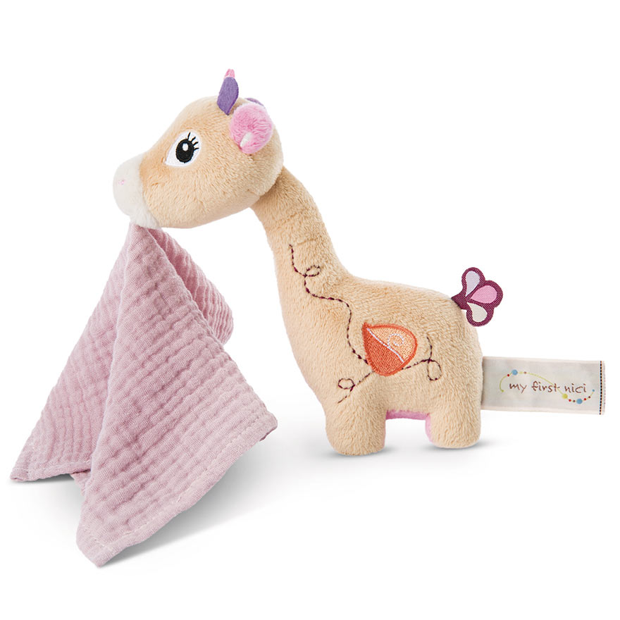 My First NICI Sasuma Giraffe with Muslin Cloth | plushpaws.co.uk