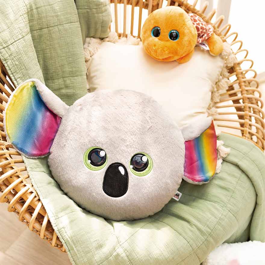 NICI GLUBSCHIS Miss Crayon Koala Cushion | plushpaws.co.uk