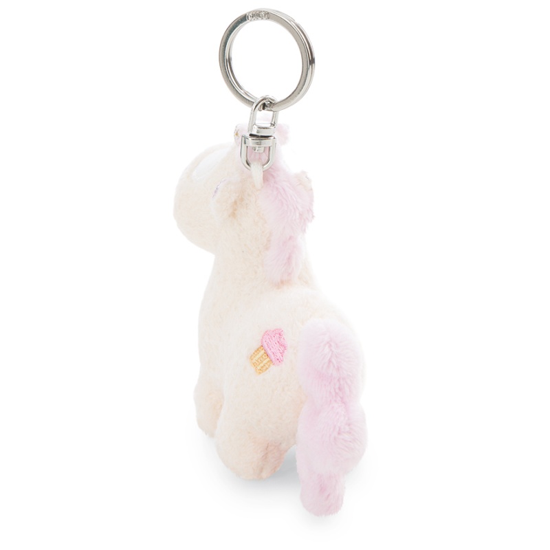 NICI Theodor & Friends Creamy Pink Unicorn Keyring | plushpaws.co.uk