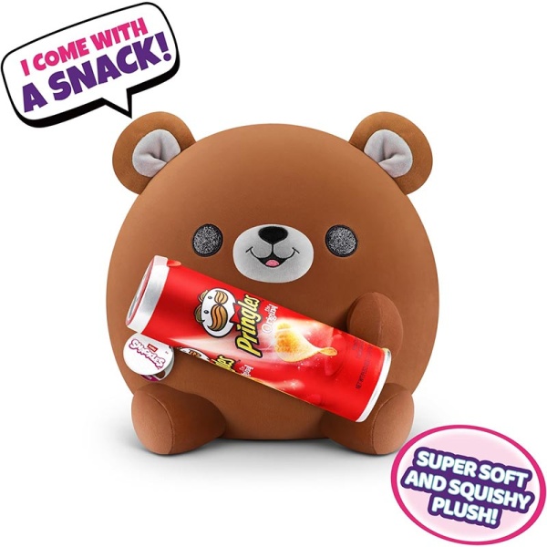 Zuru Snackles Terry Bear with Pringles | plushpaws.co.uk