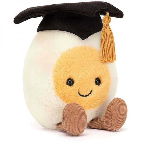 Jellycat Amuseables Graduation Boiled Egg | plushpaws.co.uk