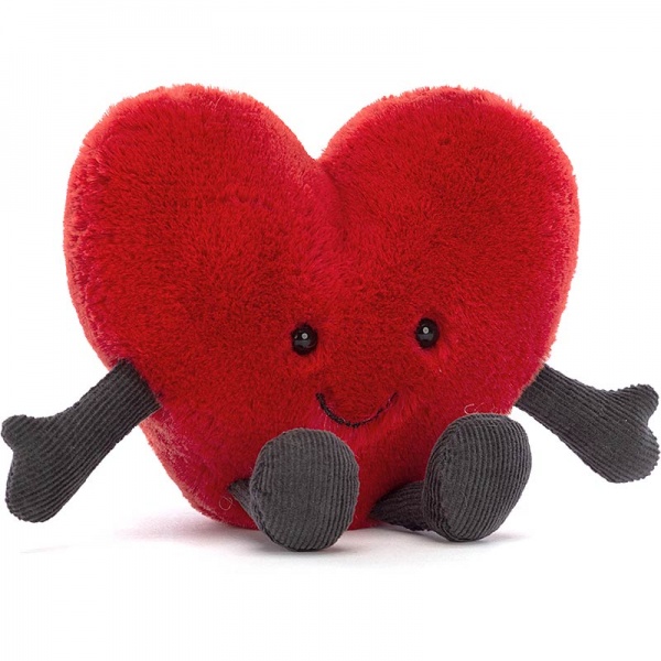Jellycat Amuseables Red Heart | plushpaws.co.uk