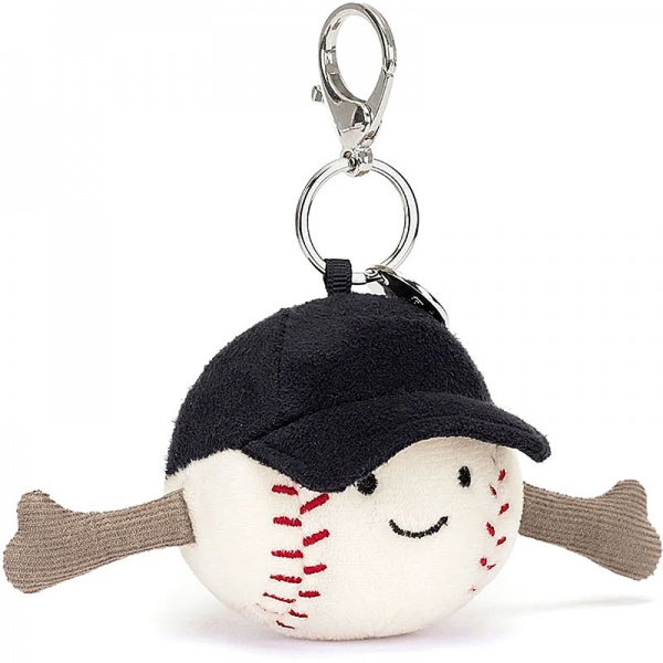 Jellycat Amuseables Sports Baseball Bag Charm | plushpaws.co.uk