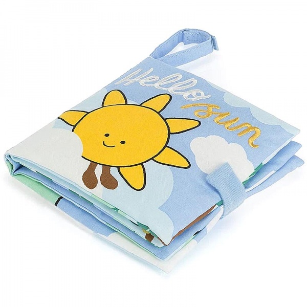 Baby Jellycat Hello Sun Fabric Book | plushpaws.co.uk
