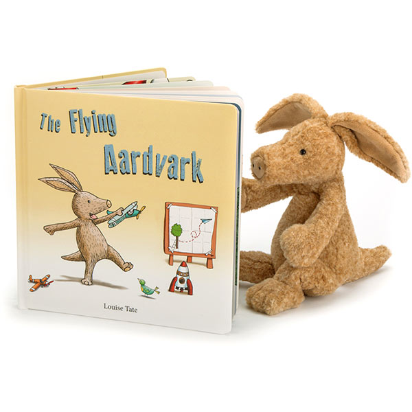 Jellycat The Flying Aardvark Board Book | plushpaws.co.uk