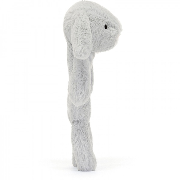 Baby Jellycat Bashful Silver Bunny Ring Rattle | plushpaws.co.uk