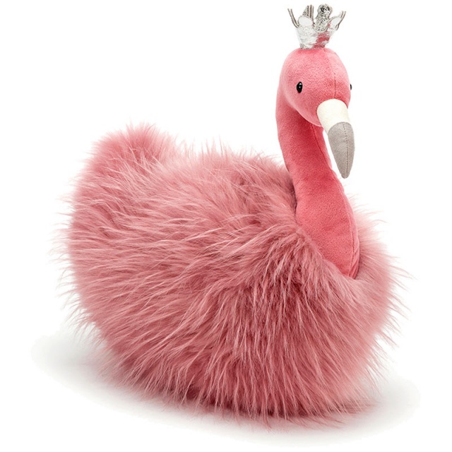 Jellycat Fancy Flamingo Fluffy Cushion | plushpaws.co.uk