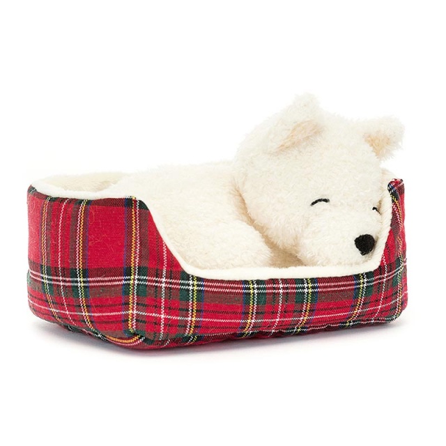 Jellycat Napping Nipper Westie Dog | plushpaws.co.uk