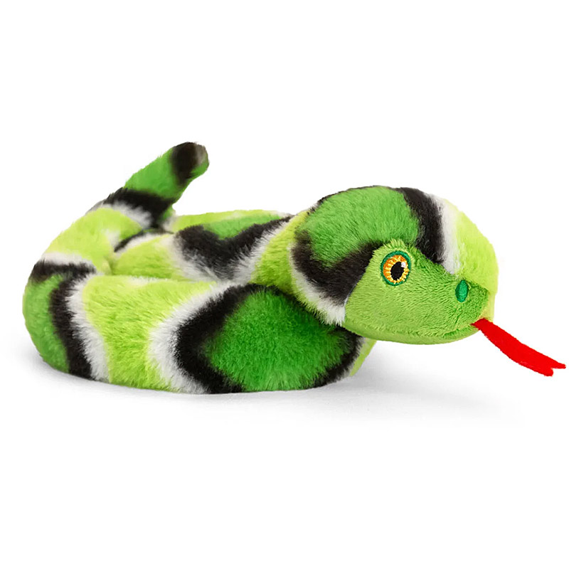 Keel Toys Keeleco Coiled Green Snake | plushpaws.co.uk