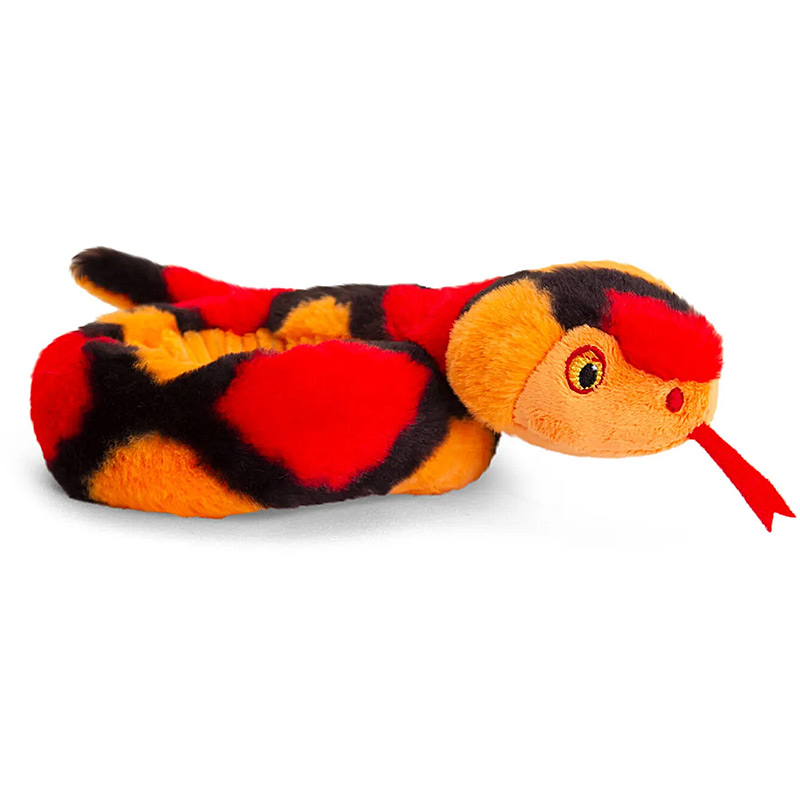 Keel Toys Keeleco Coiled Orange Snake | plushpaws.co.uk