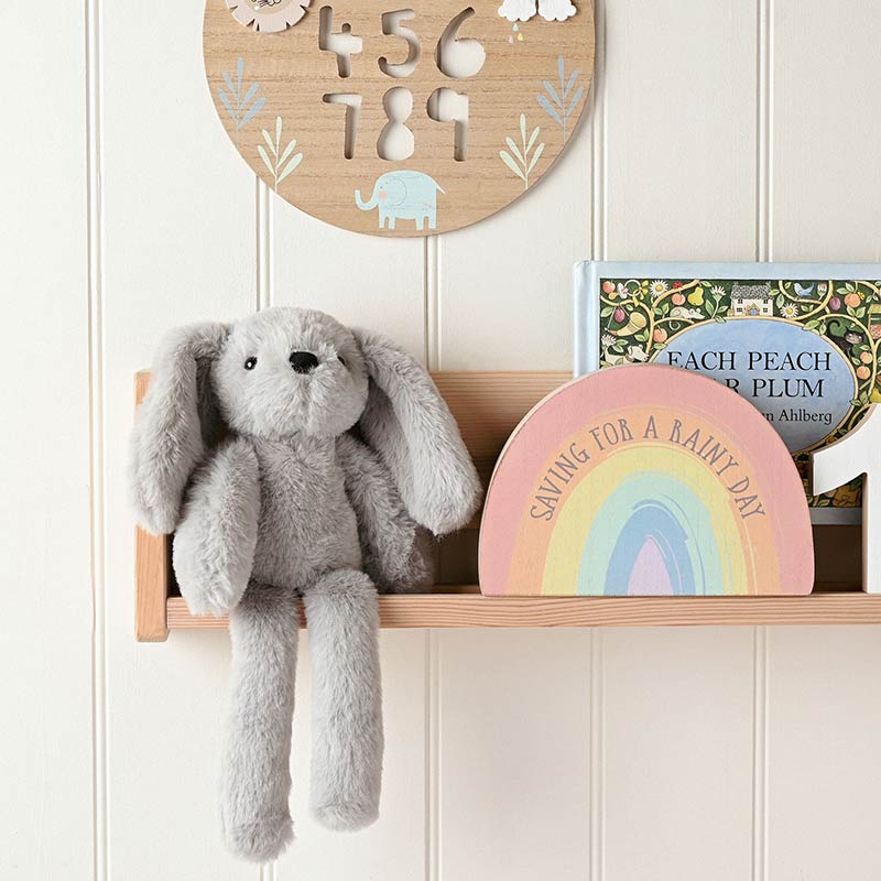 Softies Theo the Plush Long Leg Grey Bunny | plushpaws.co.uk