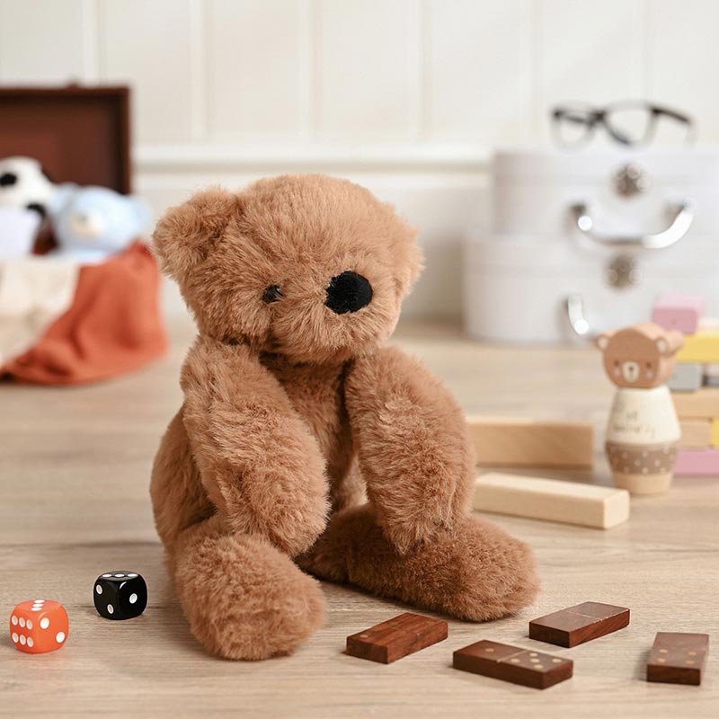 Softies Hampton the Plush Long Leg Dark Brown Teddy Bear | plushpaws.co.uk