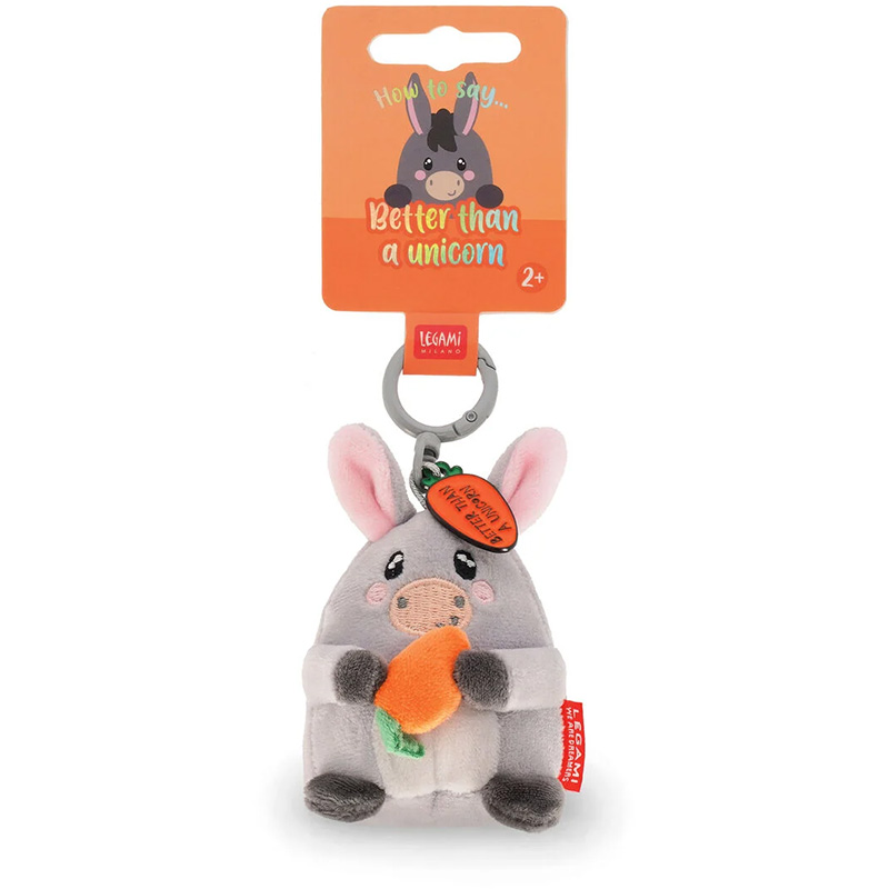 Legami Donkey Keyring | plushpaws.co.uk