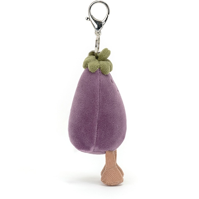 Jellycat Vivacious Vegetables Aubergine Keyring | plushpaws.co.uk