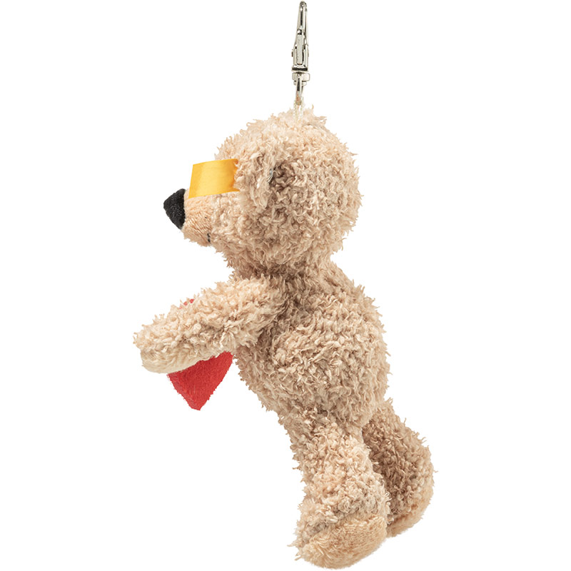 Steiff Fynn Teddy Bear Love Keyring | plushpaws.co.uk