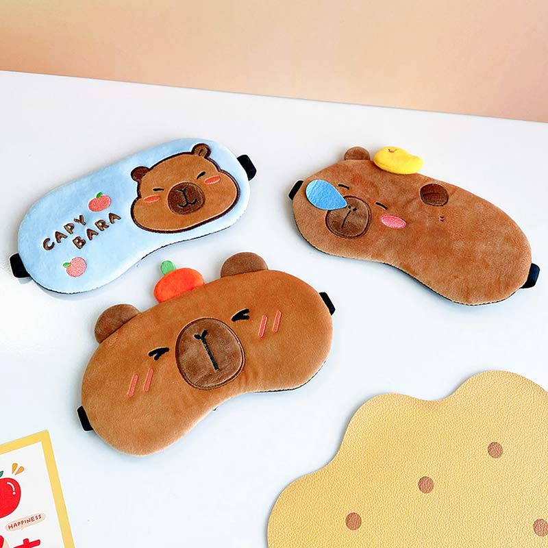 KENJI Mima Capybara Eye Mask | plushpaws.co.uk