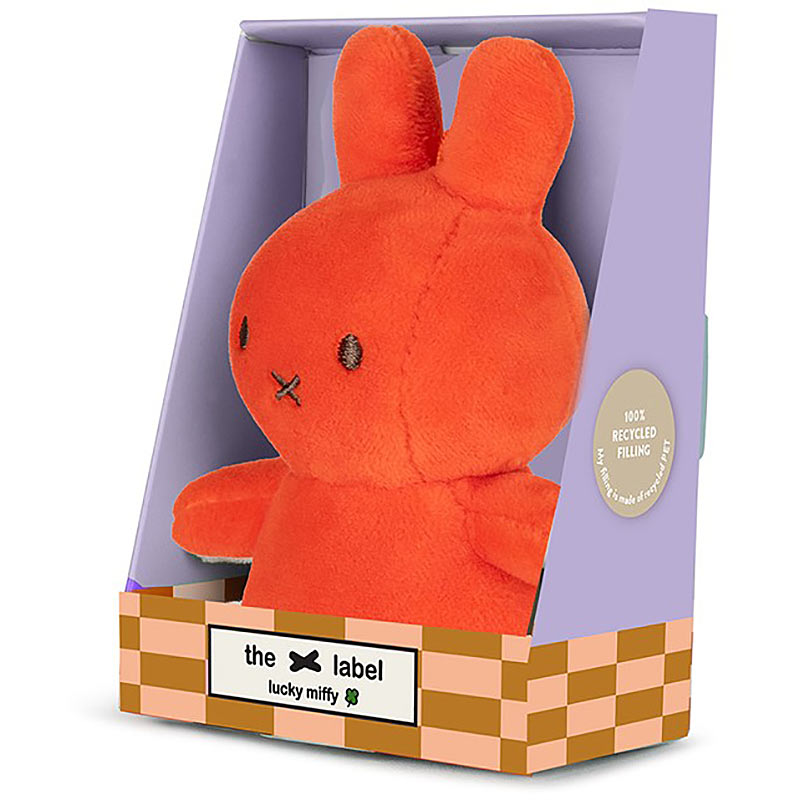 Miffy Bright Coral Lucky Charm in Gift Box | plushpaws.co.uk