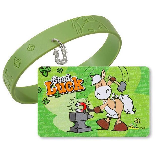 NICI - Lucky NICIs Horse Lucky Card with Bracelet | plushpaws.co.uk