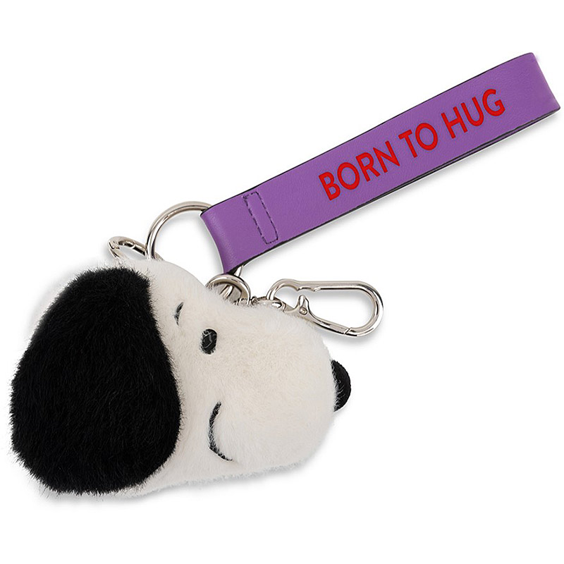 Peanuts Snoopy Fuzzy Cream Bag Charm | plushpaws.co.uk