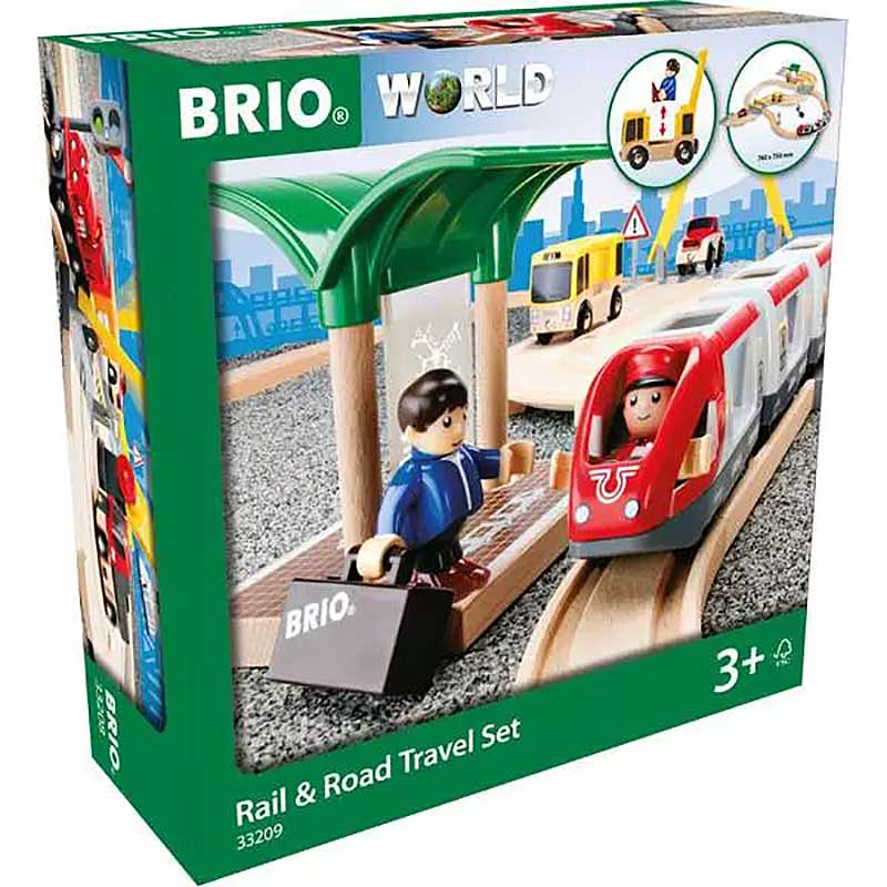 BRIO Rail & Road Travel Set | plushpaws.co.uk