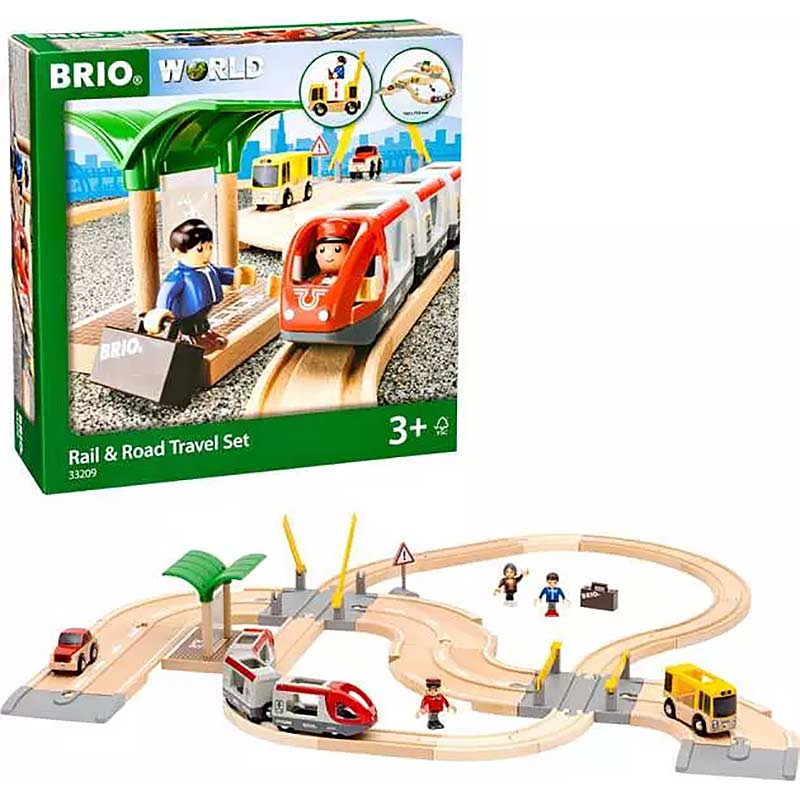 BRIO Rail & Road Travel Set | plushpaws.co.uk