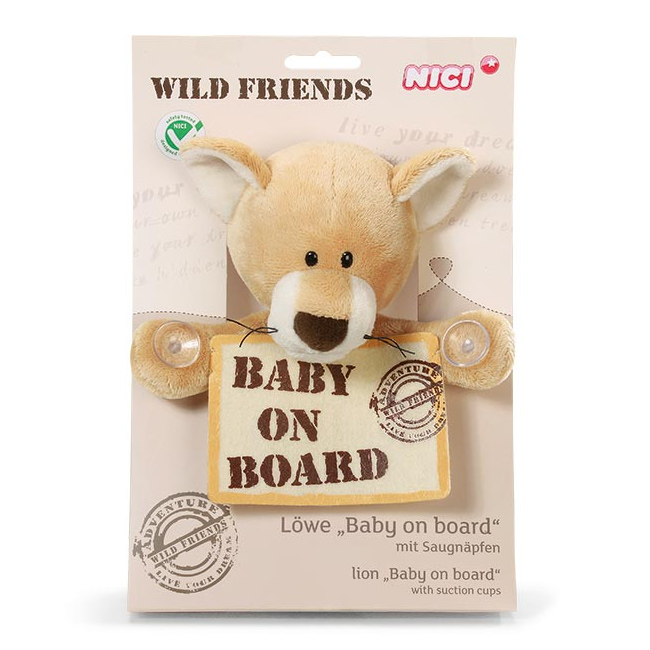 NICI - Baby Lion 'Baby on Board' | plushpaws.co.uk