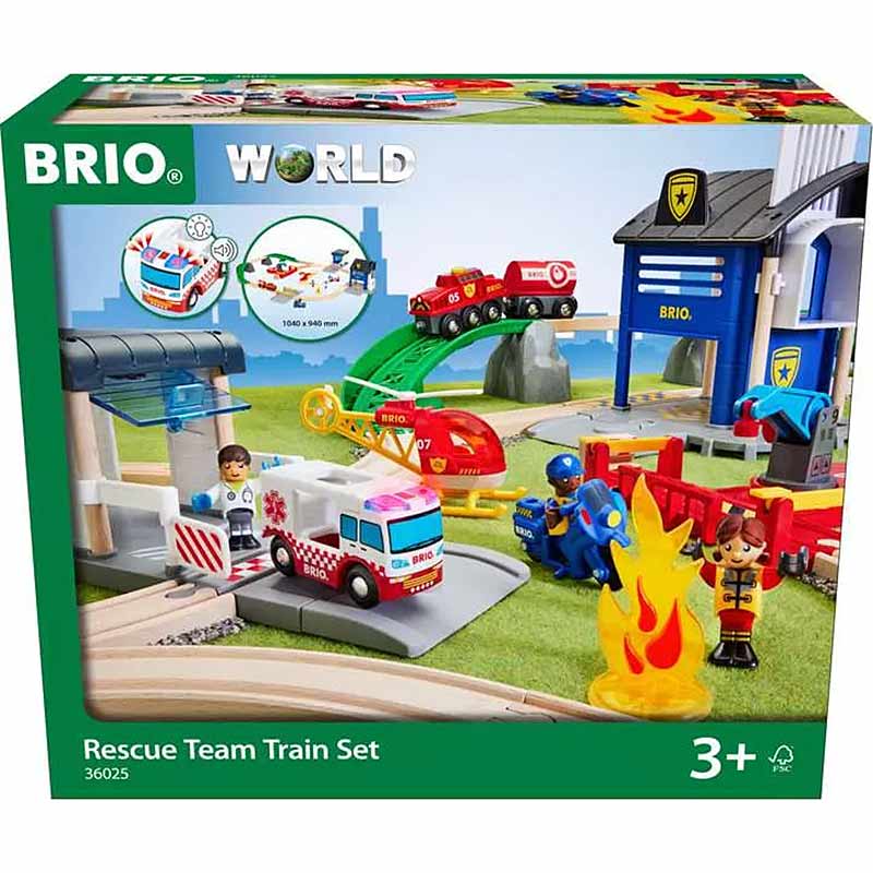 BRIO Rescue Team Train Set | plushpaws.co.uk
