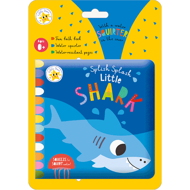 Little Stars Splish Splash Little Shark Bath Book | plushpaws.co.uk