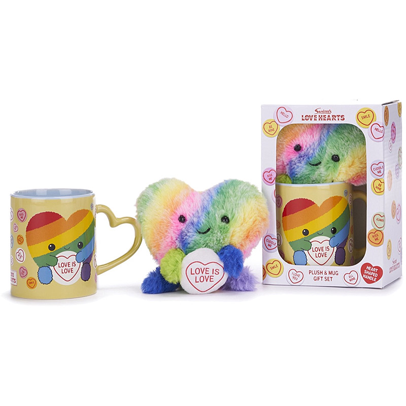Love Hearts Love Is Love Rainbow Heart Gift Set | plushpaws.co.uk