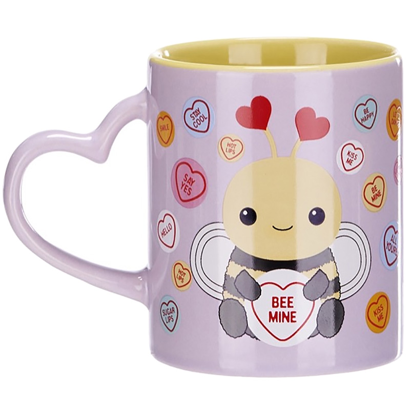 Love Hearts Bee Mine Mug | plushpaws.co.uk