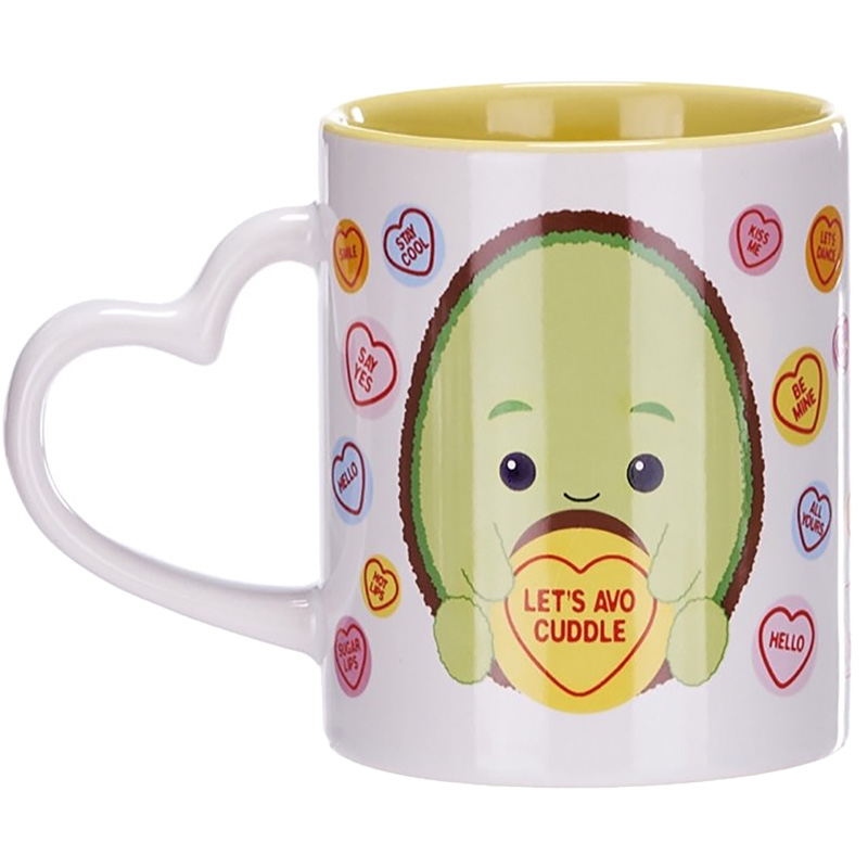 Love Hearts Let's Avo Cuddle Avocado Mug | plushpaws.co.uk