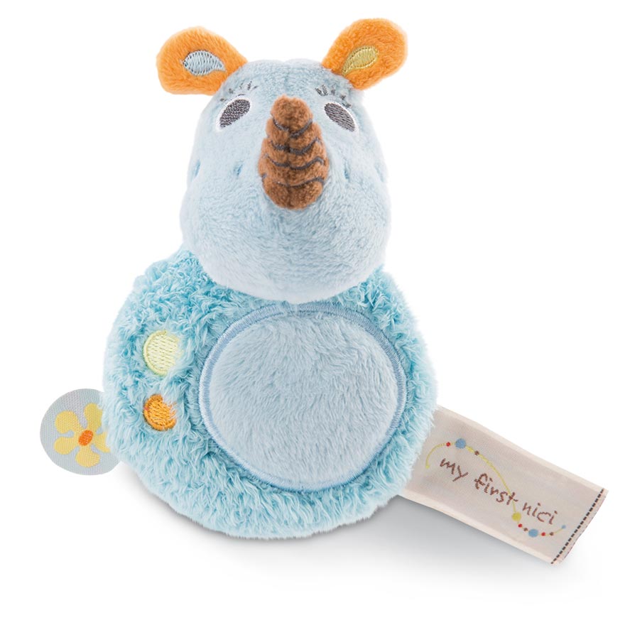 My First NICI Manuffi Rhino Rattle | plushpaws.co.uk