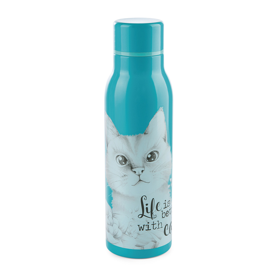 NICI Meowlina Cat Thermos Flask | plushpaws.co.uk