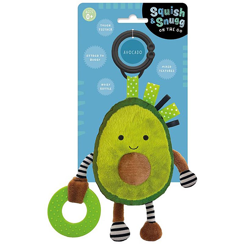 Squish & Snugg On the Go Avocado | plushpaws.co.uk
