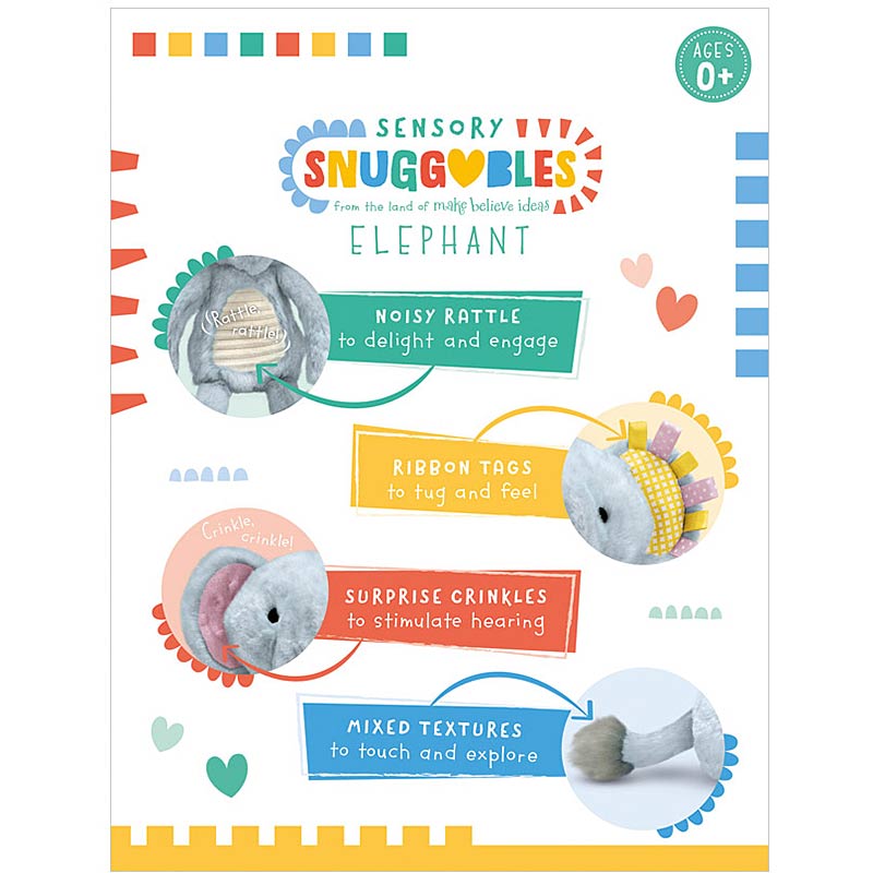 Sensory Snuggables Elephant | plushpaws.co.uk