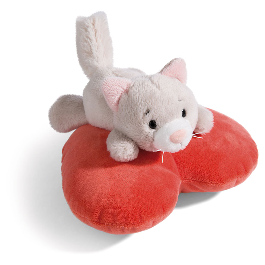 NICI Love Classic Fluffy Love Cat Lying | plushpaws.co.uk