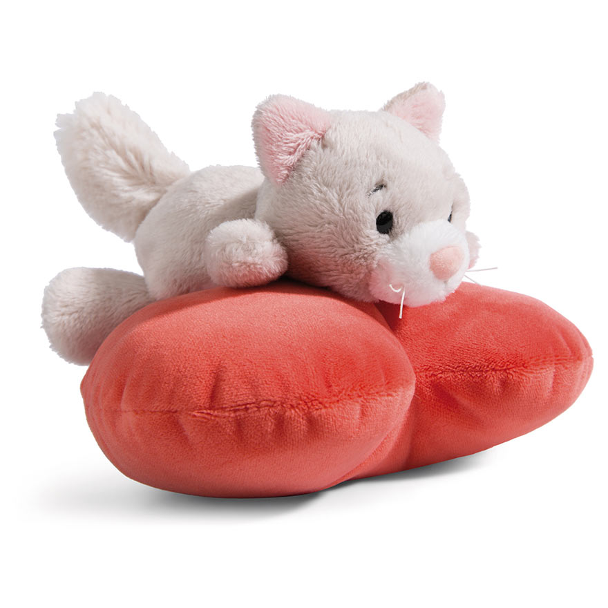 NICI Love Classic Fluffy Love Cat Lying | plushpaws.co.uk