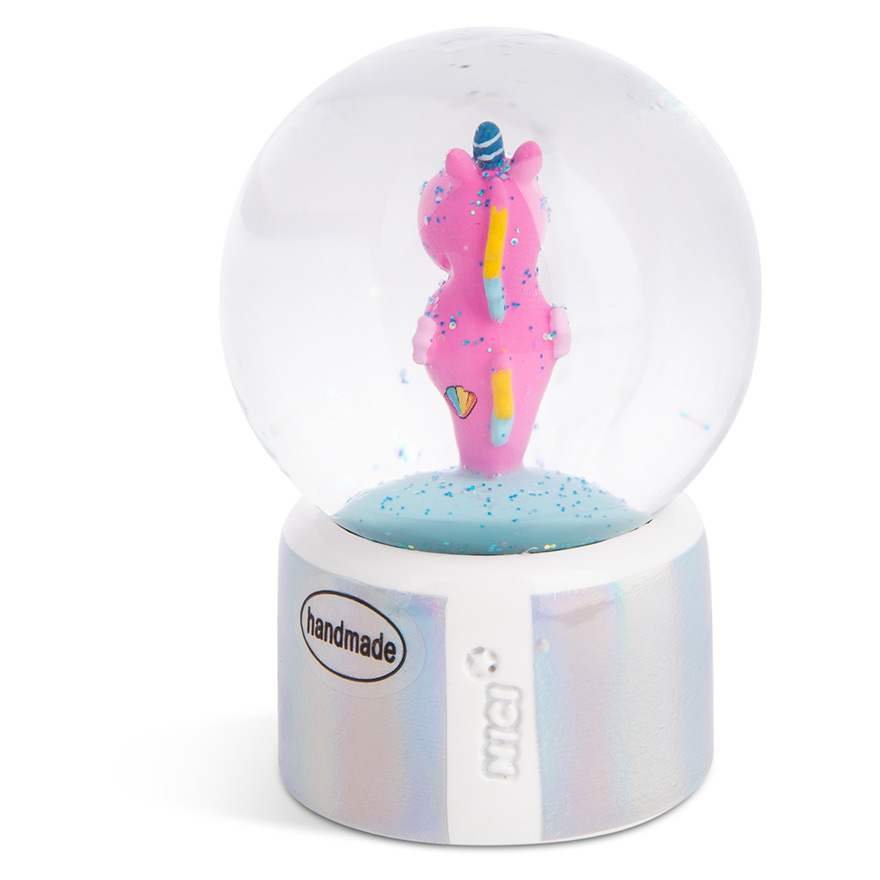 NICI Theodor & Friends Laguna Rainbow Seahorse Snow Globe | plushpaws.co.uk