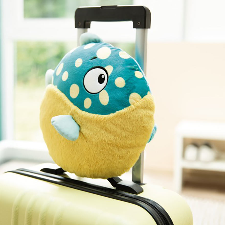 NICI Sunset Dreams Volker Pufferfish Travel Pillow | plushpaws.co.uk