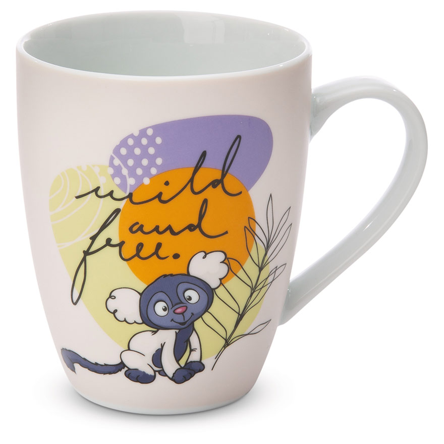 NICI Wild Friends Lyka Lynx & Ruffi Lemur Mug | plushpaws.co.uk