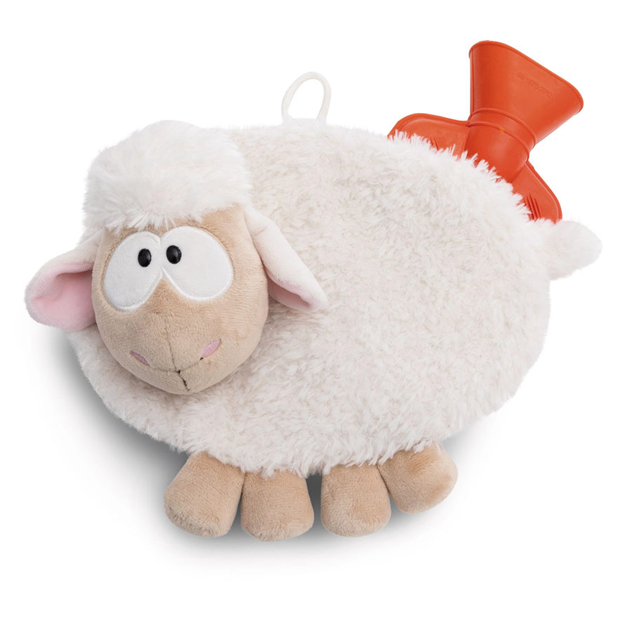 NICI Wool*y Gang White Sheep Hot Water Bottle | plushpaws.co.uk