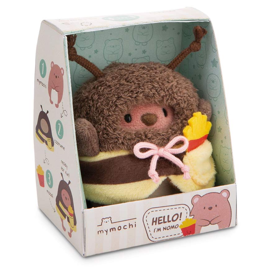 NICI mymochi Nomo Bear with French Fries and Bee Costume | plushpaws.co.uk