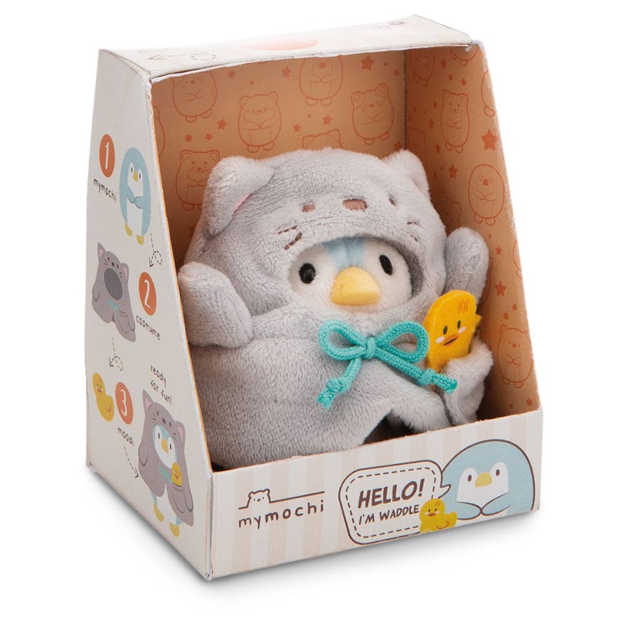 NICI mymochi Waddle Penguin with Duck and Cat Costume | plushpaws.co.uk