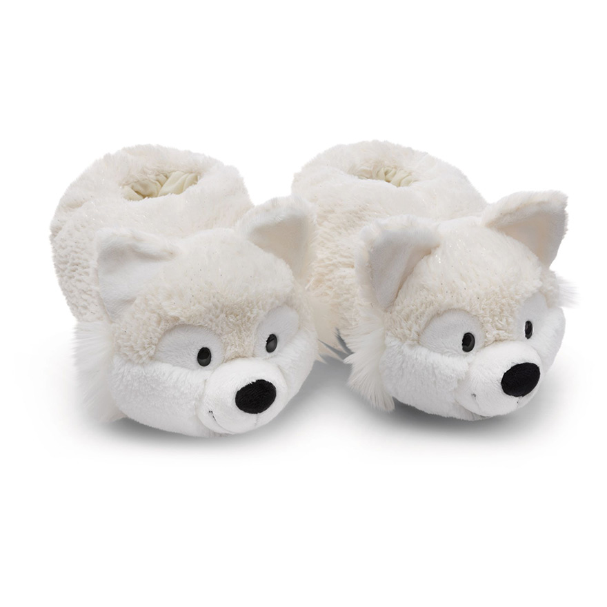 NICI Dreamy Winter Vanja Snow Fox Slippers | plushpaws.co.uk